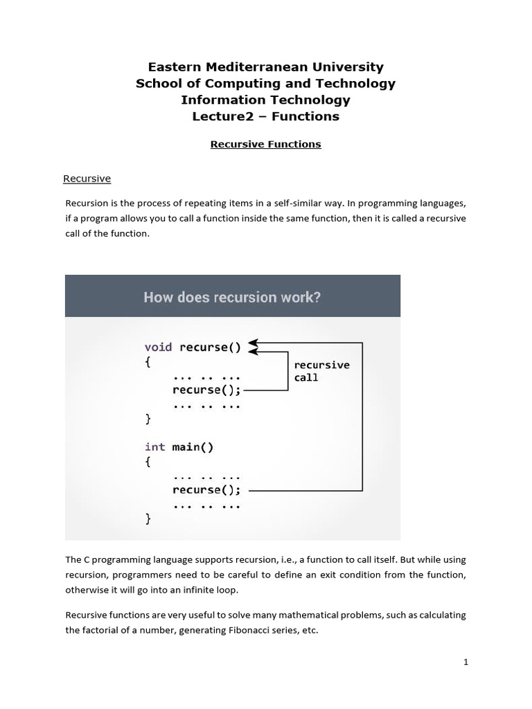 Lecture2 Part2 | PDF | Recursion | Integer (Computer Science)