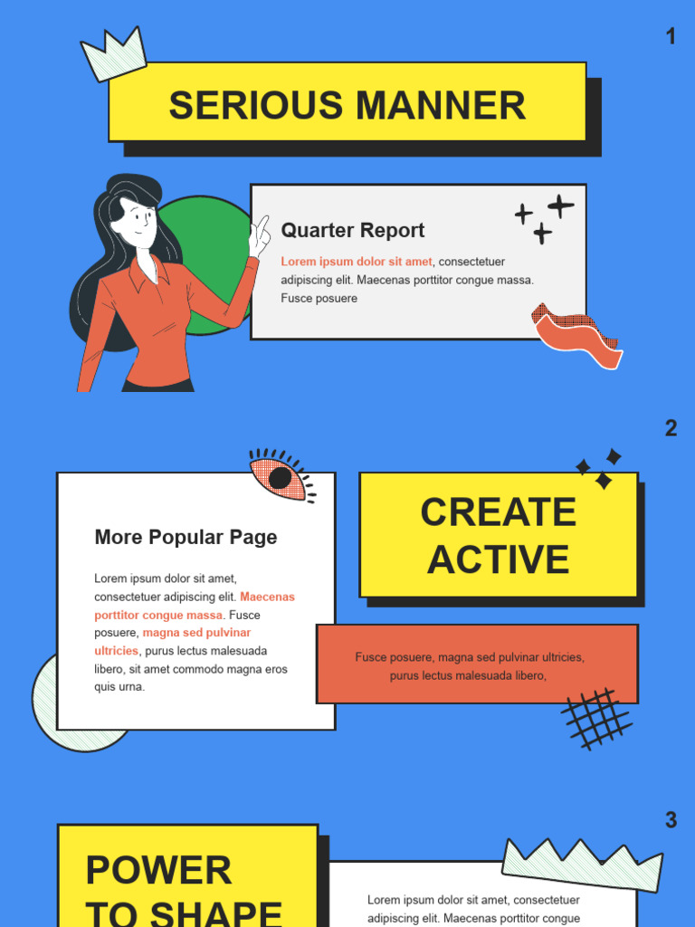 Quarter Report Business PowerPoint Templates | PDF