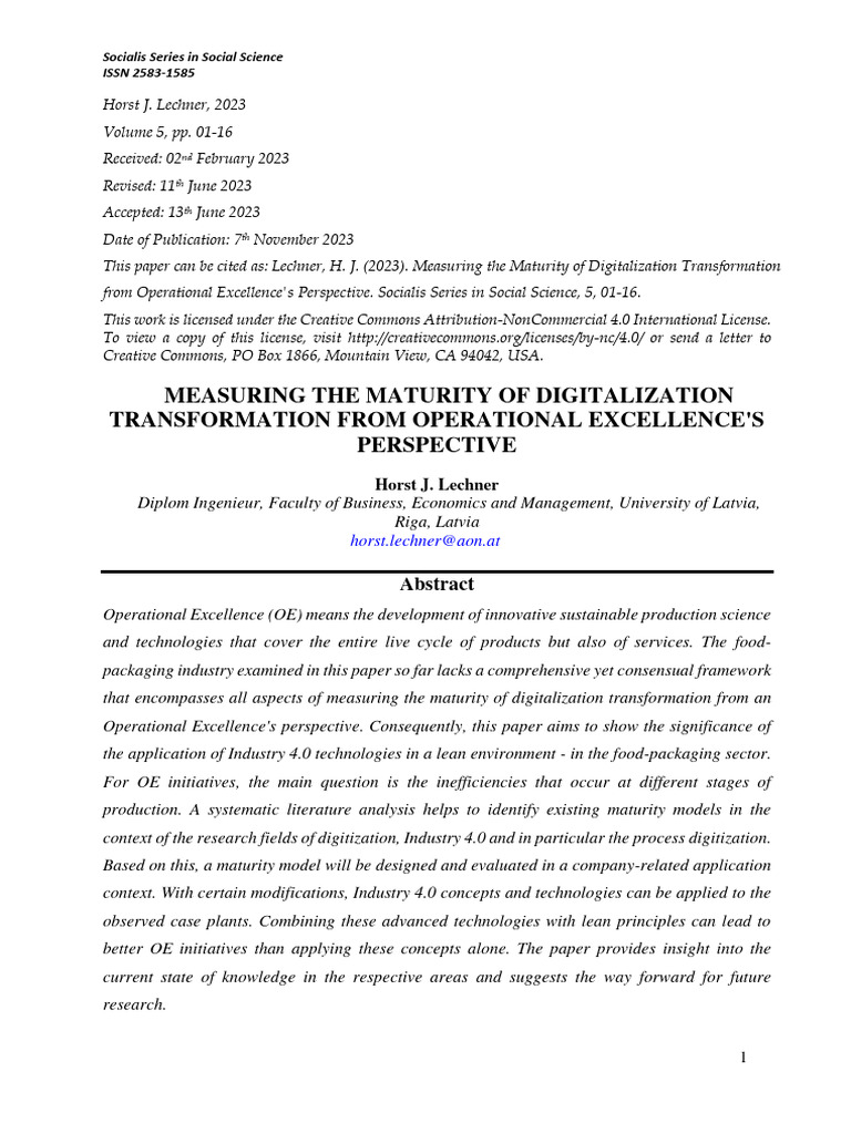 Measuring The Maturity of Digitalization Transformation From ...