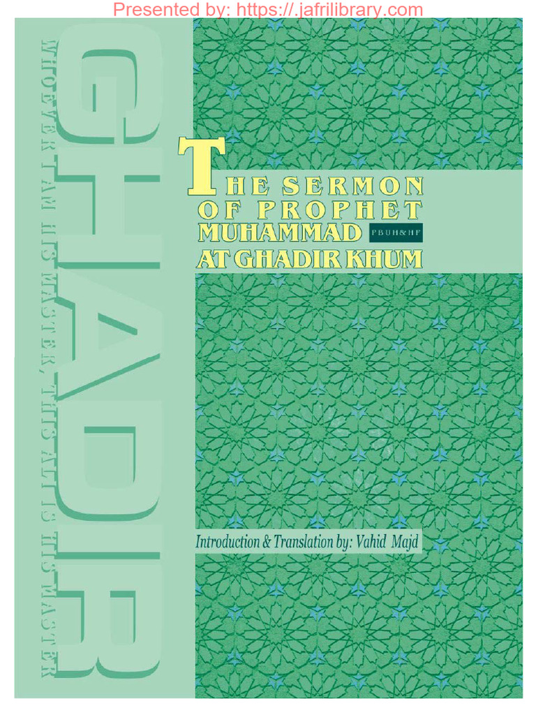 The Sermon Khutba of Prophet Muhammad at Ghadeer E Khum Pages 173 ...