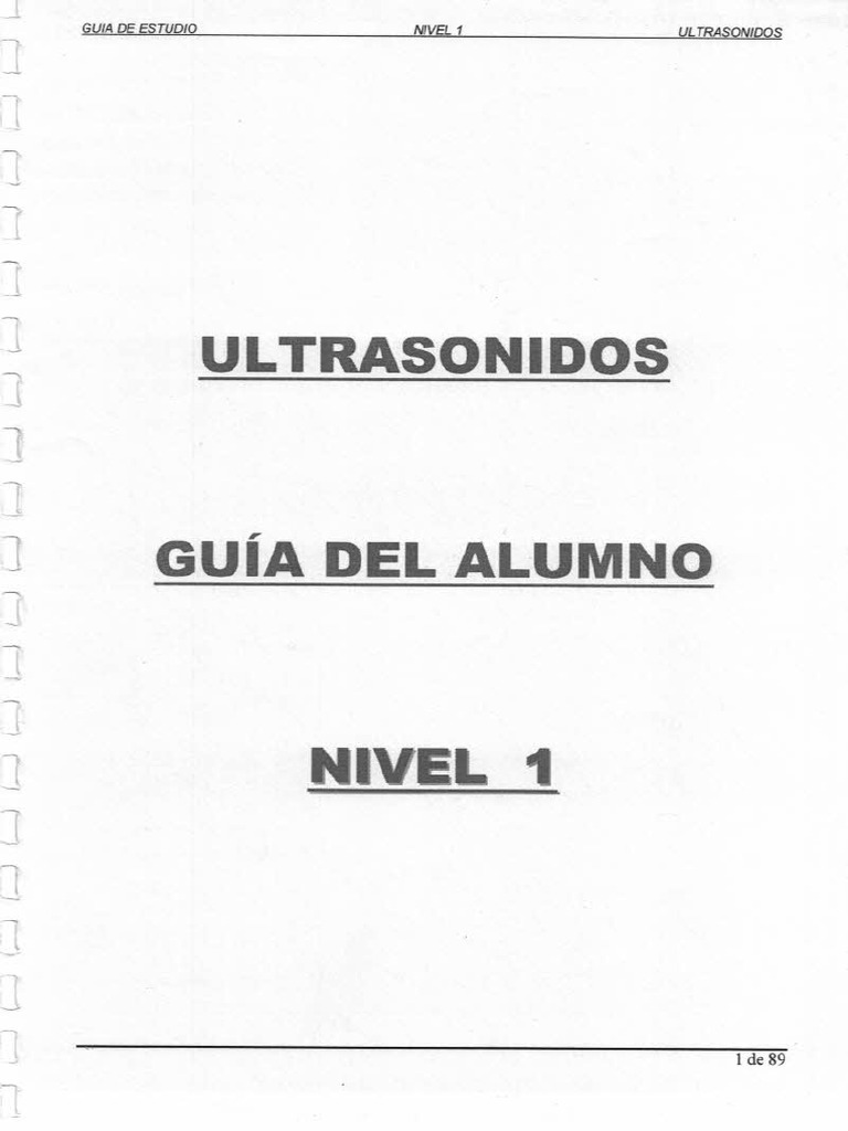 Curso Ultrasonido Nivel 1 | PDF