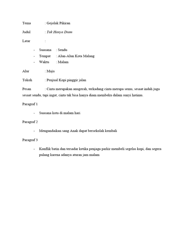 Outline Pentigraf Upload Medium Wattpad 2 - Tak Hanya Diam ...