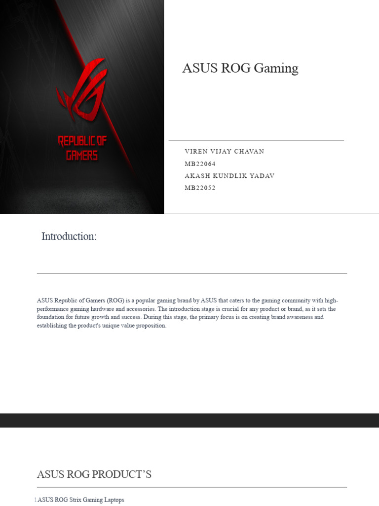 ASUS ROG Gaming Viren | PDF | Brand | Marketing