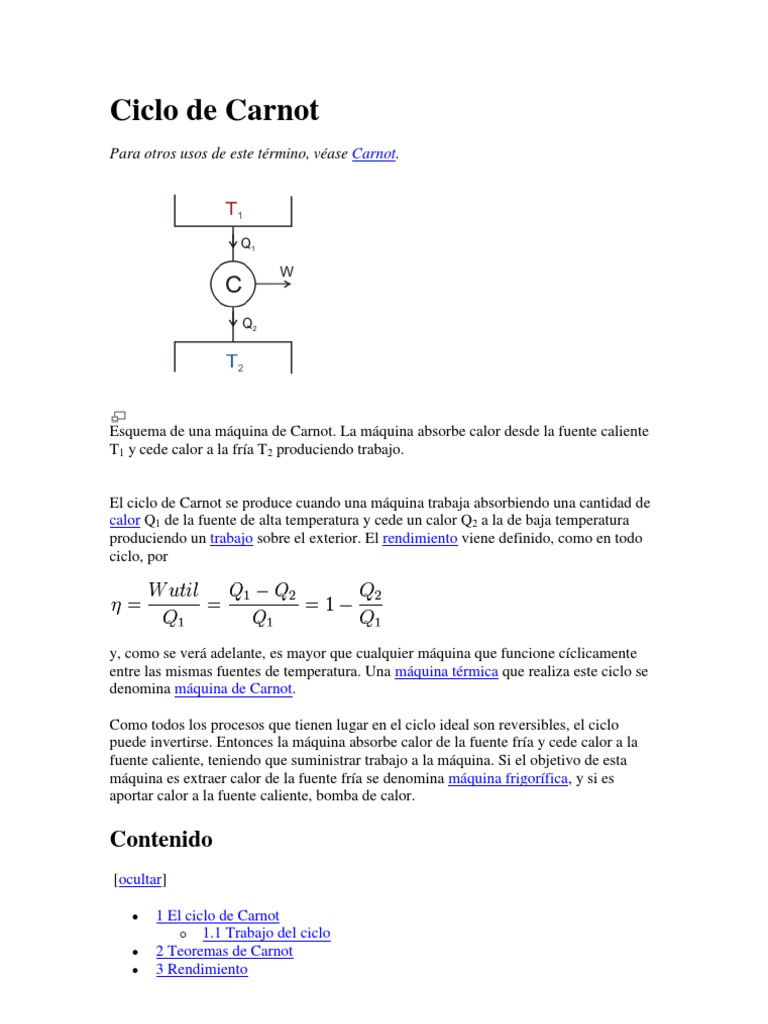 Ciclo de Carnot | Termodinámica | Entropía