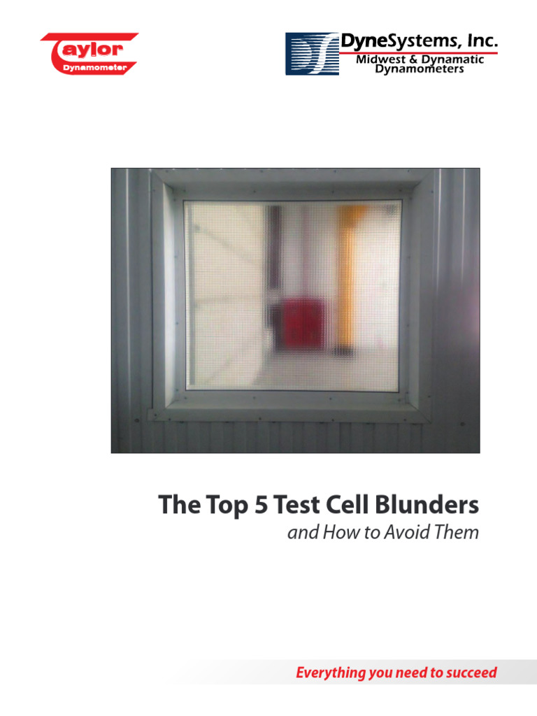 The Top 5 Test Cell Blunders and How To Avoid Them | PDF | Water | Pump