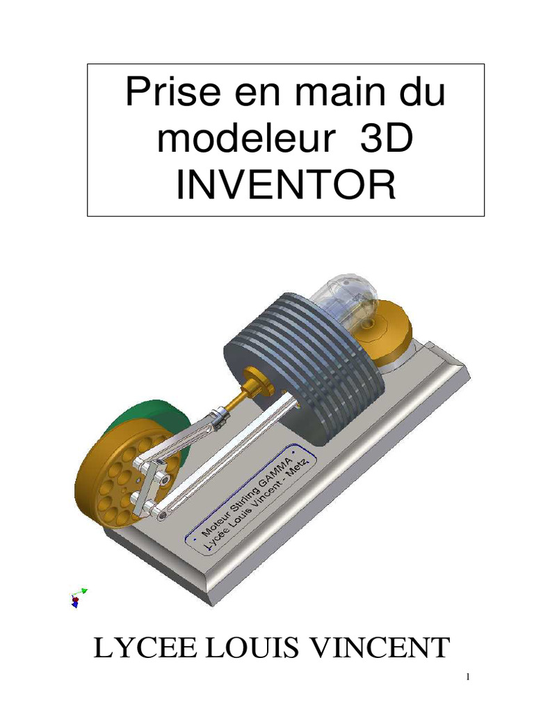 Prise en main d'Inventor 3D | PDF | Perpendicularité | Dessin