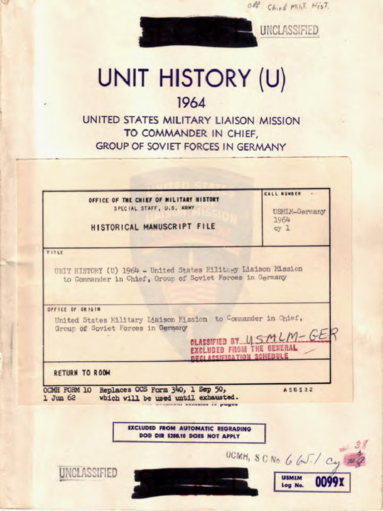 Usmlm 1964 Report | PDF | East Germany | Military