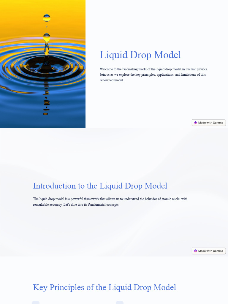 Liquid Drop Model | PDF | Atomic Nucleus | Nuclear Physics