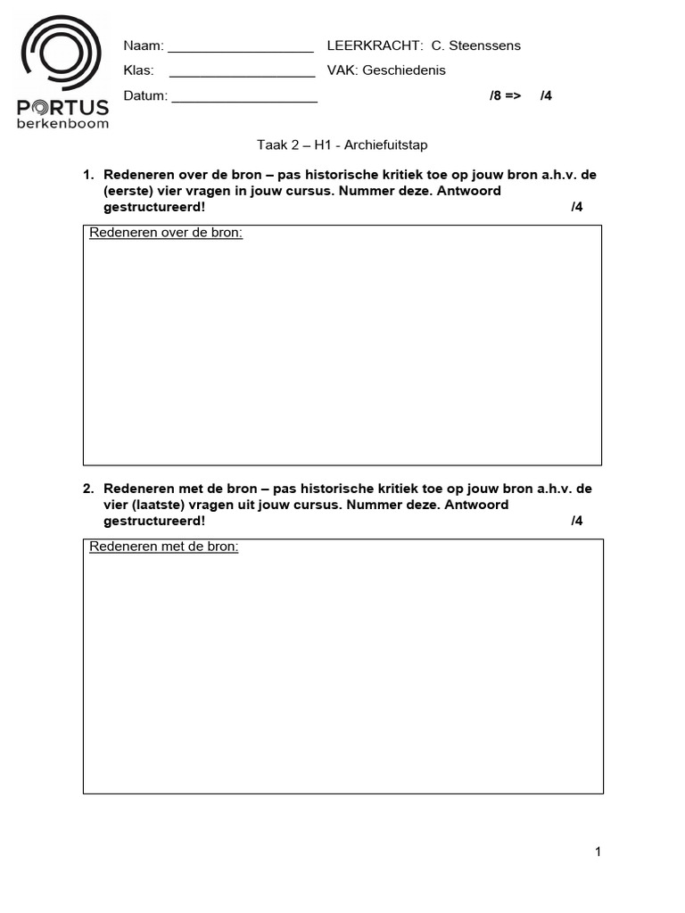 Taak 2 Bronanalyse (23-24) | PDF