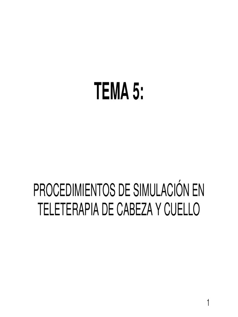 Procedimientos de Simulacion Teleterapia de Cabeza y Cuello | PDF ...