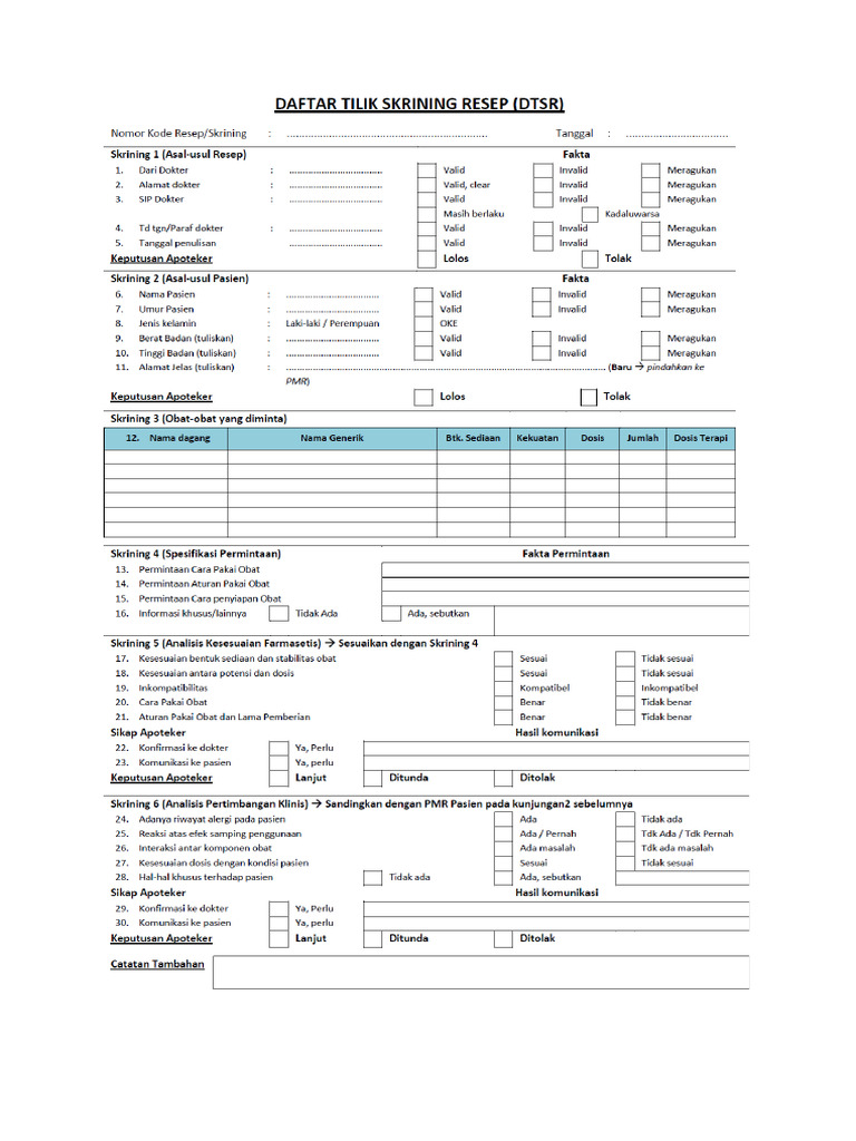 Form DTSR Dan PMR | PDF