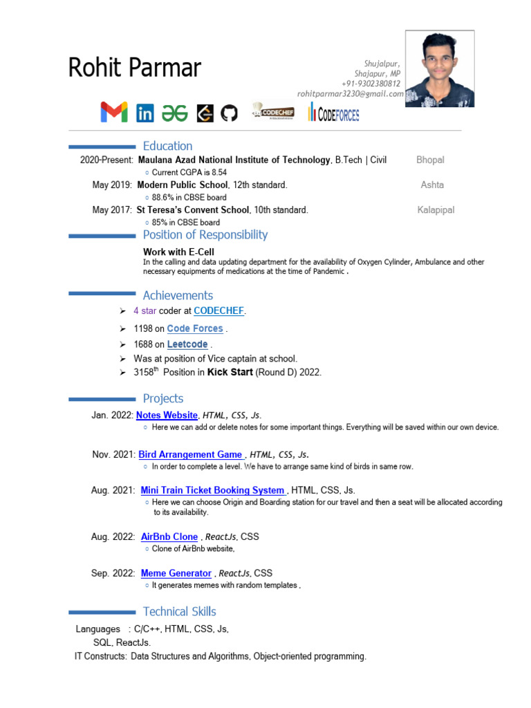 Rohit Resume F | PDF | Computer Programming | Software Engineering