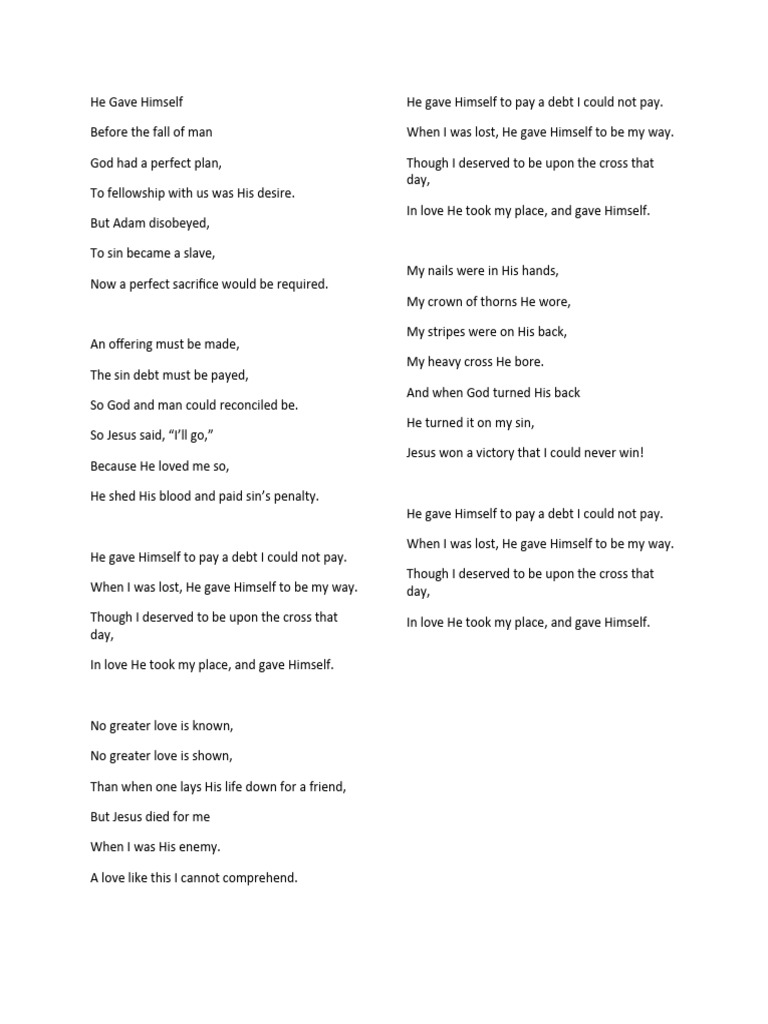 Jesus' Sacrifice and Redemption Poem | PDF