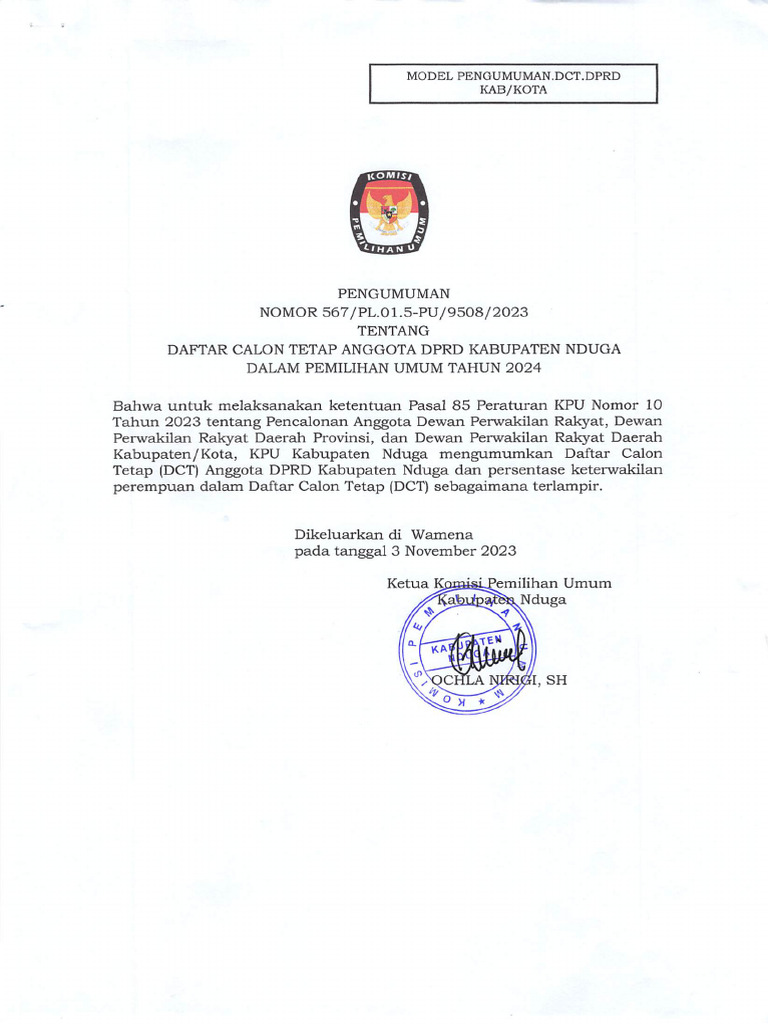 567 - Pengumuman DCT | PDF