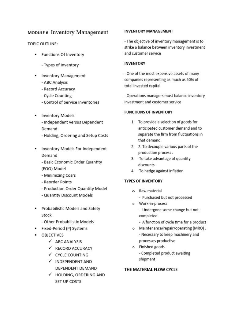 Inventory Management Essentials | PDF | Inventory | Trade