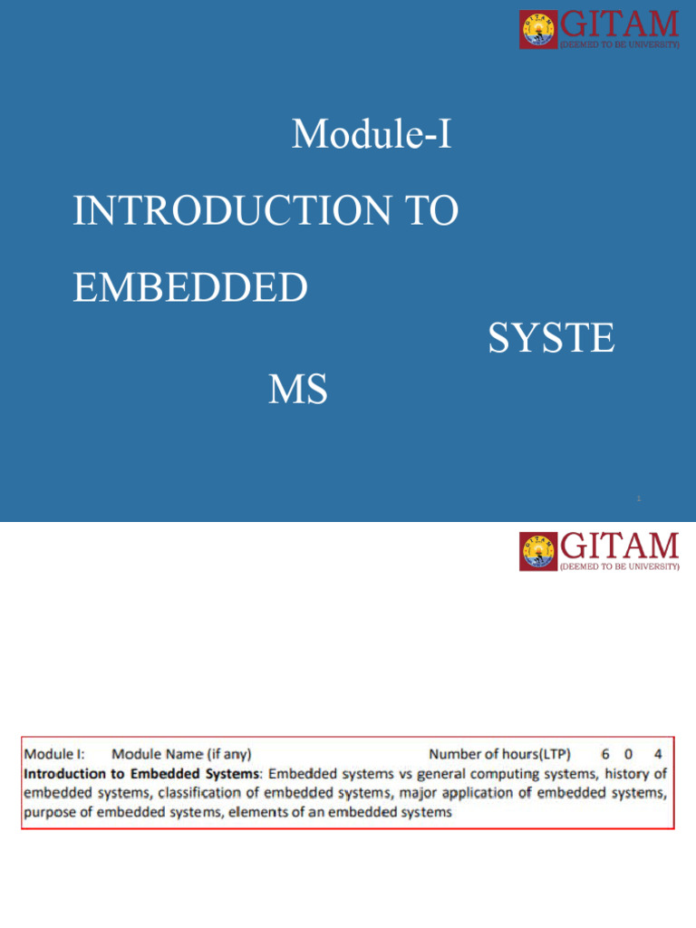 Module1 Embedded Systems | PDF | Computer Memory | Read Only Memory