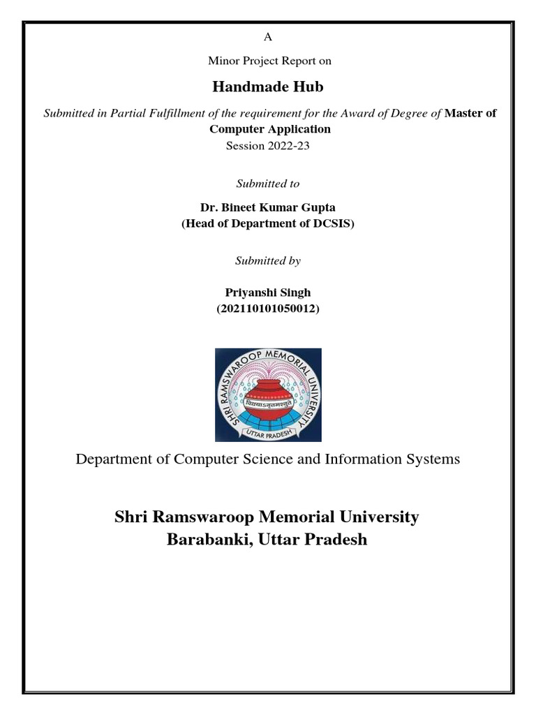 Minor Project Report | PDF | Login | User (Computing)