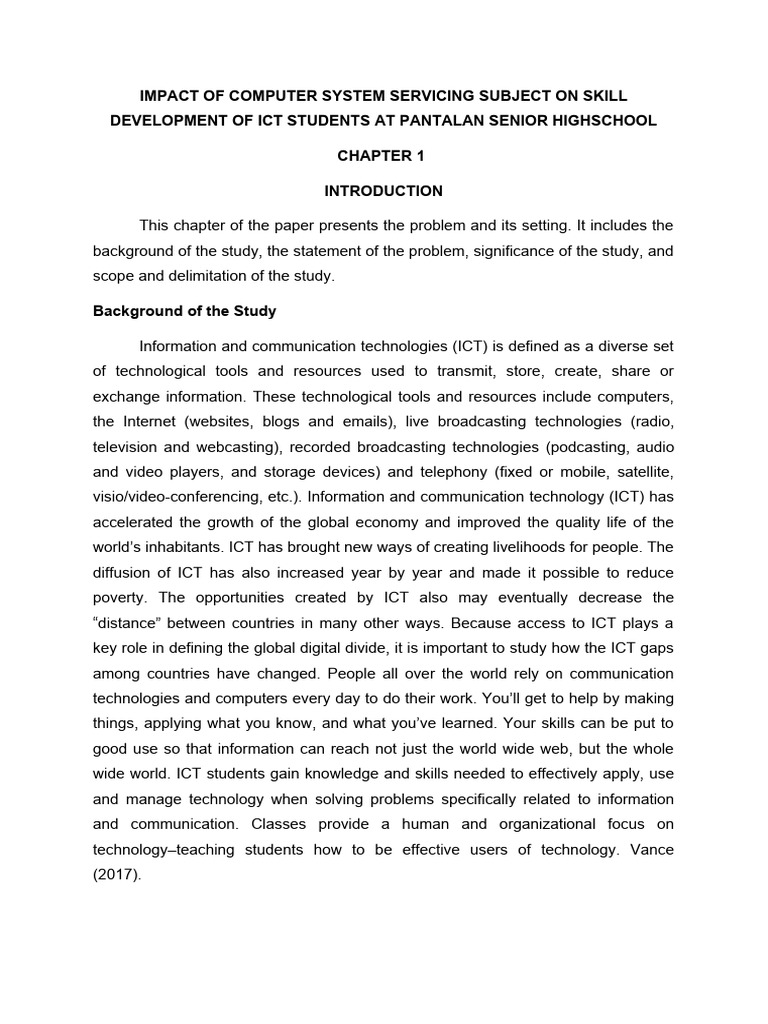 Chapter 1 | Download Free PDF | Information And Communications Technology | Educational Technology