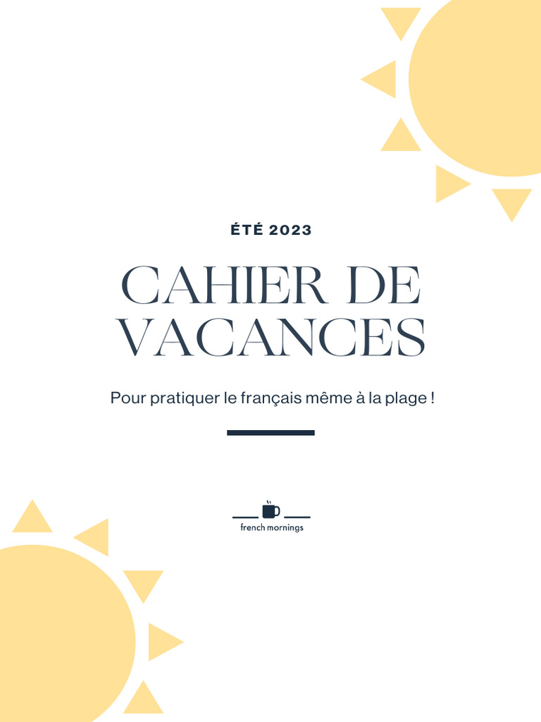 Cahier de Vacances 2023 | PDF | Arts du langage et discipline