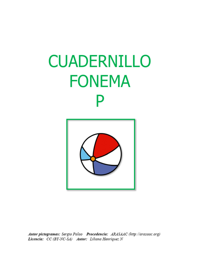 Cuadernillo Fonema P para Niños | PDF