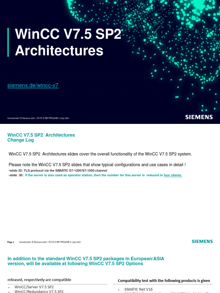 2021 07 17 Simatic Wincc v75 sp2 Architectures en | PDF | Web Server ...