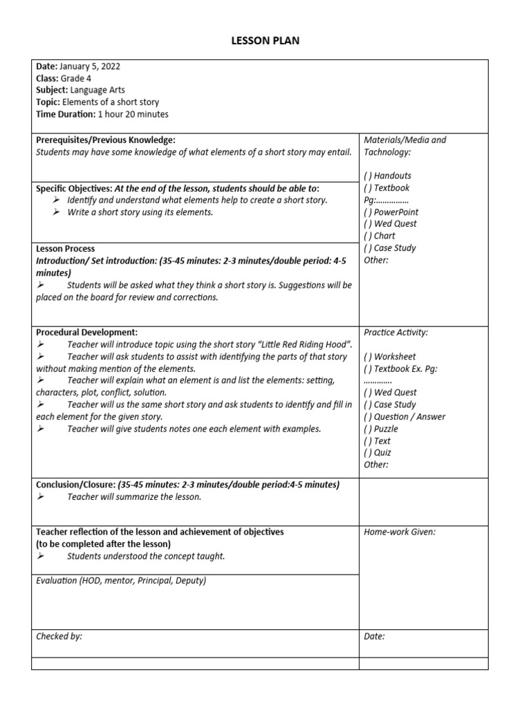 LESSON PLAN grd5 | PDF | Teachers | Lesson Plan