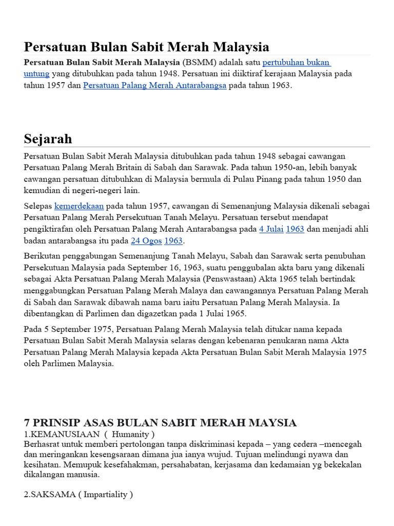 Sejarah & Prinsip Asas PBSM | PDF