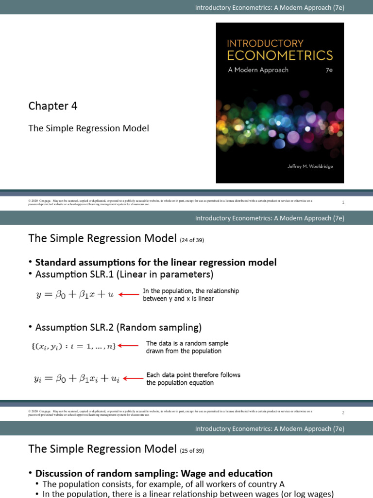 Lecture 4 Pdf Econometrics Regression Analysis