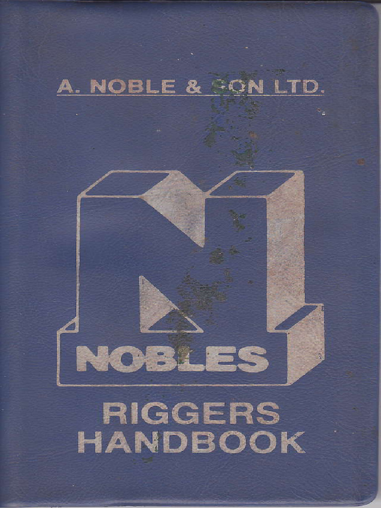 NOBLES Riggers Handbook | PDF | Rope | Wire
