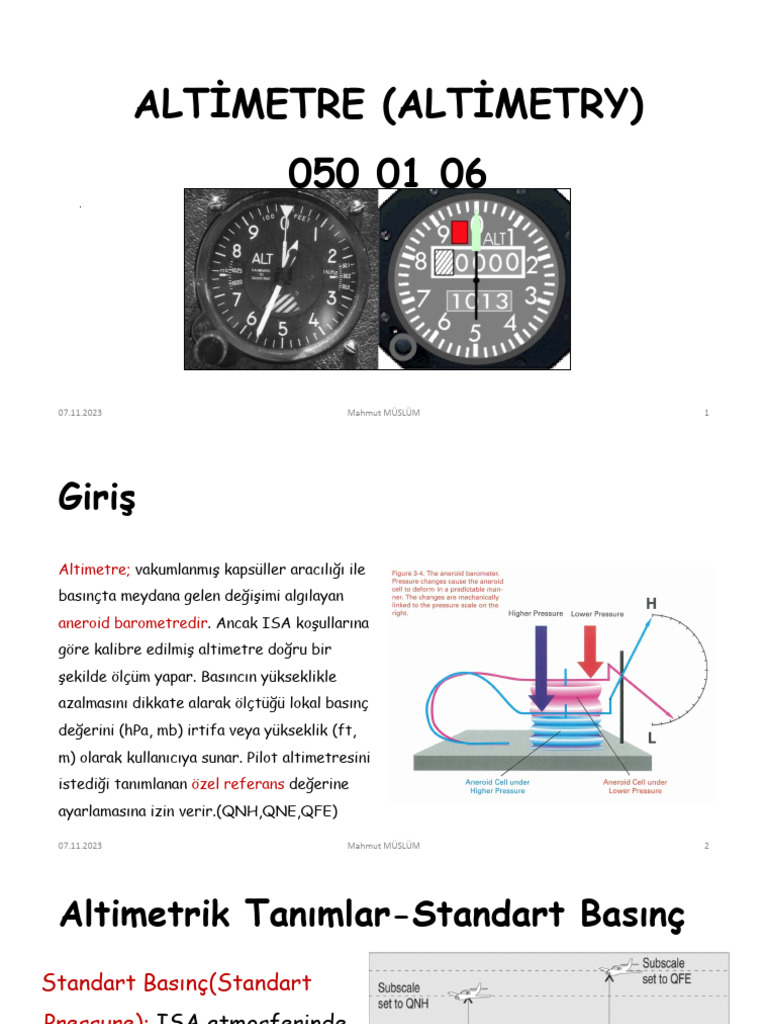 050 01 05 Altimetre | PDF