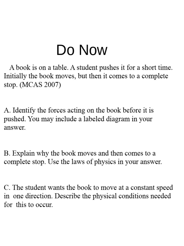 MCAS Forces and Equilibrium Practice | PDF | Force | Friction