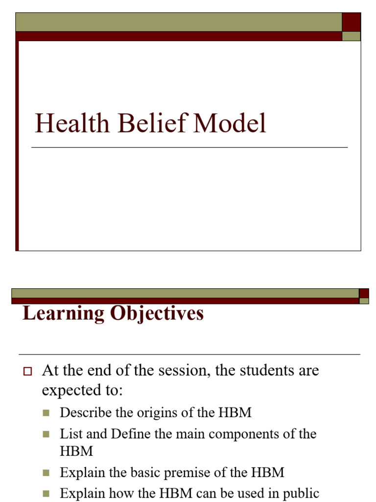 Understanding the Health Belief Model | PDF | Behavior | Risk