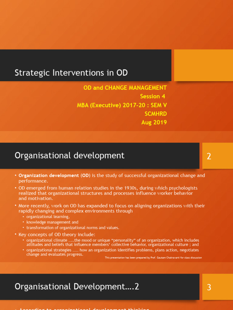 Strategic Interventions in Organizational Development | PDF | Organization Development ...
