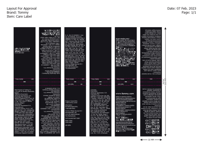 Care Label (Tommy) | PDF