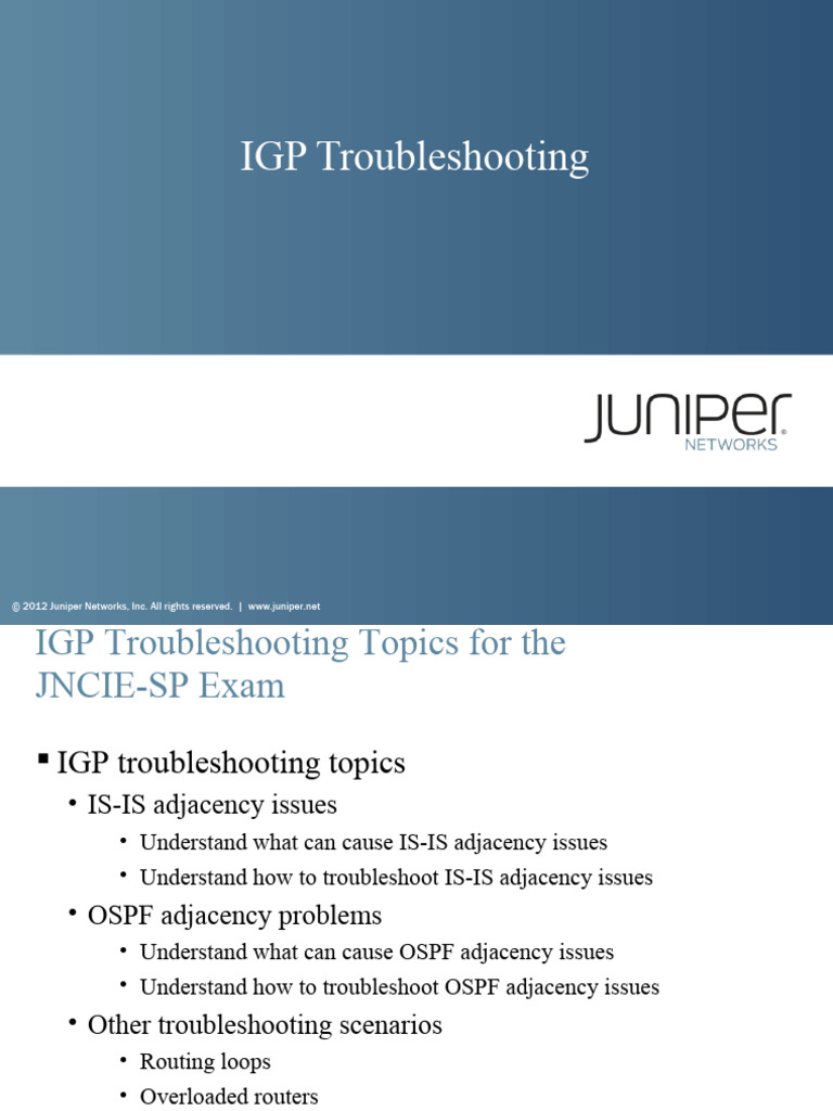 IGP Troubleshooting | PDF | Networking Standards | Computer Networking