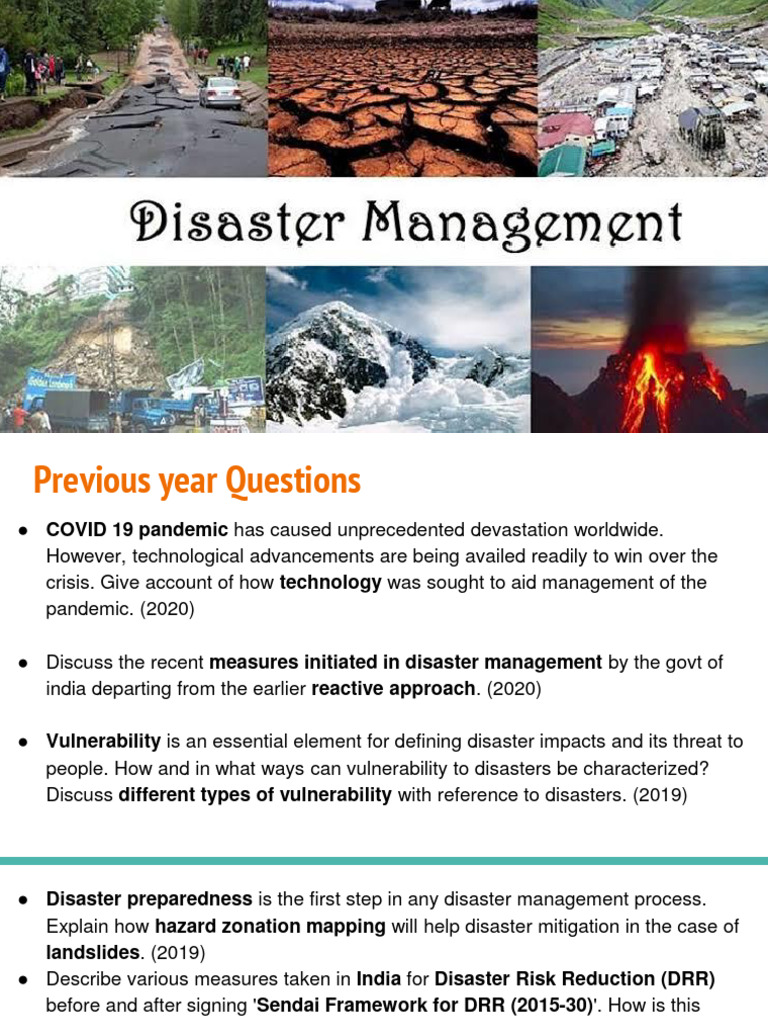 Disaster Management Notes Civils360 | PDF | Hazards | Natural Disasters