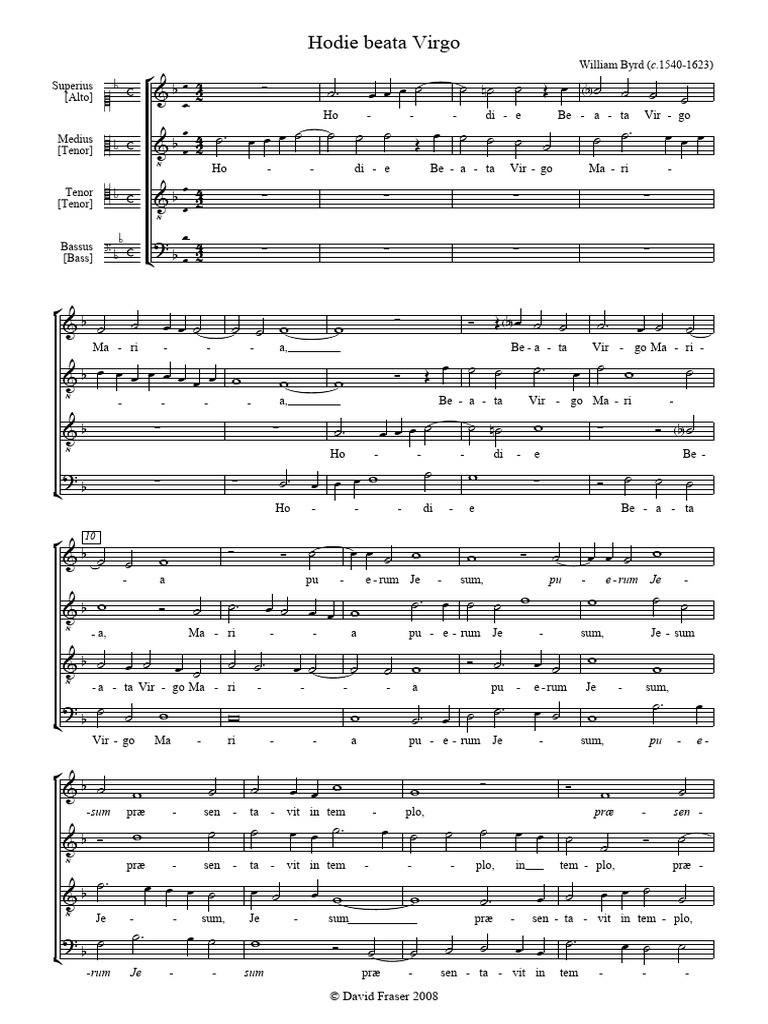 BYRD-Hodie Beata Virgo | PDF