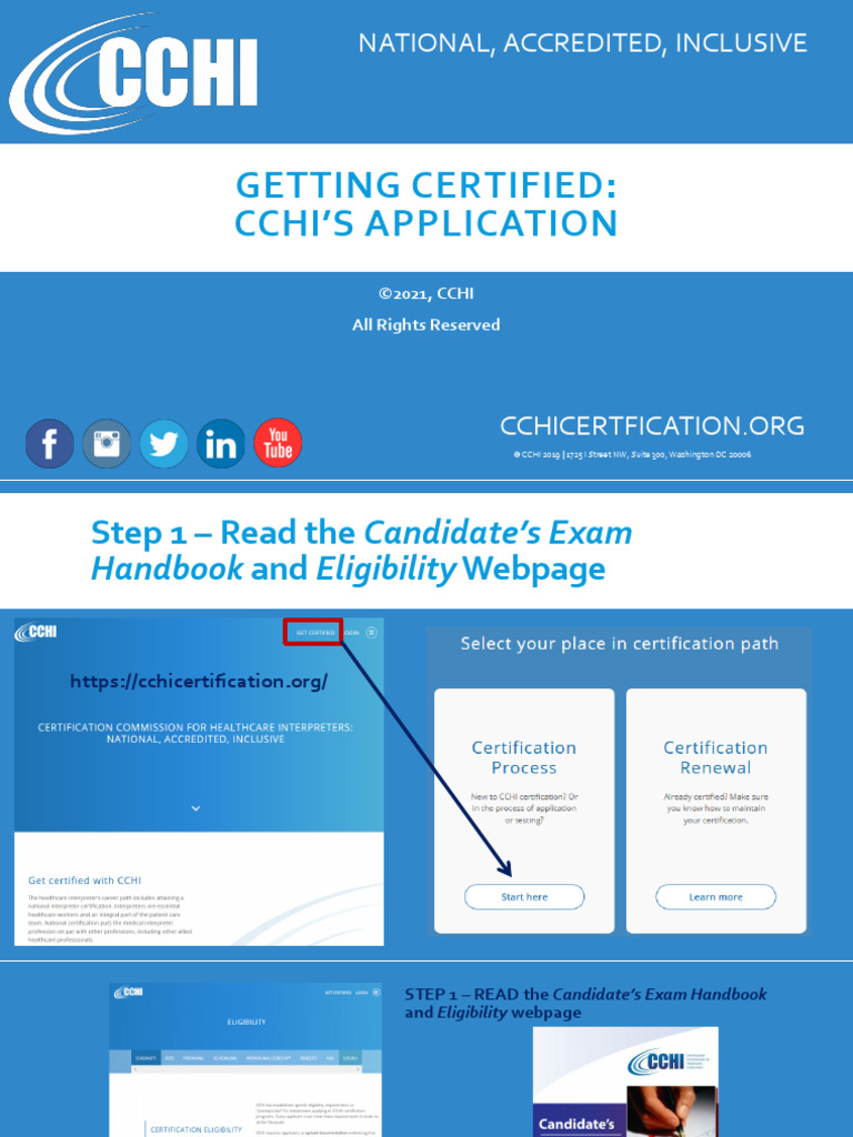 CCHI - Initial Application Process Jan2021 | PDF | Language Interpretation
