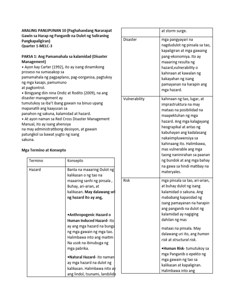 AP Handouts MELC 3 | PDF