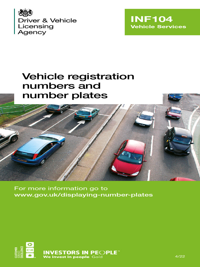 Inf104 Vehicle Registration Numbers and Number Plates | PDF | Vehicle ...