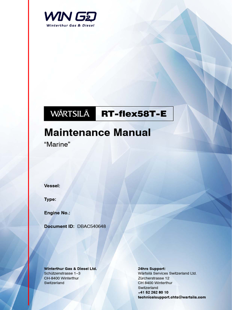 Wartsila Rtflex58te | PDF | Piston | Machines