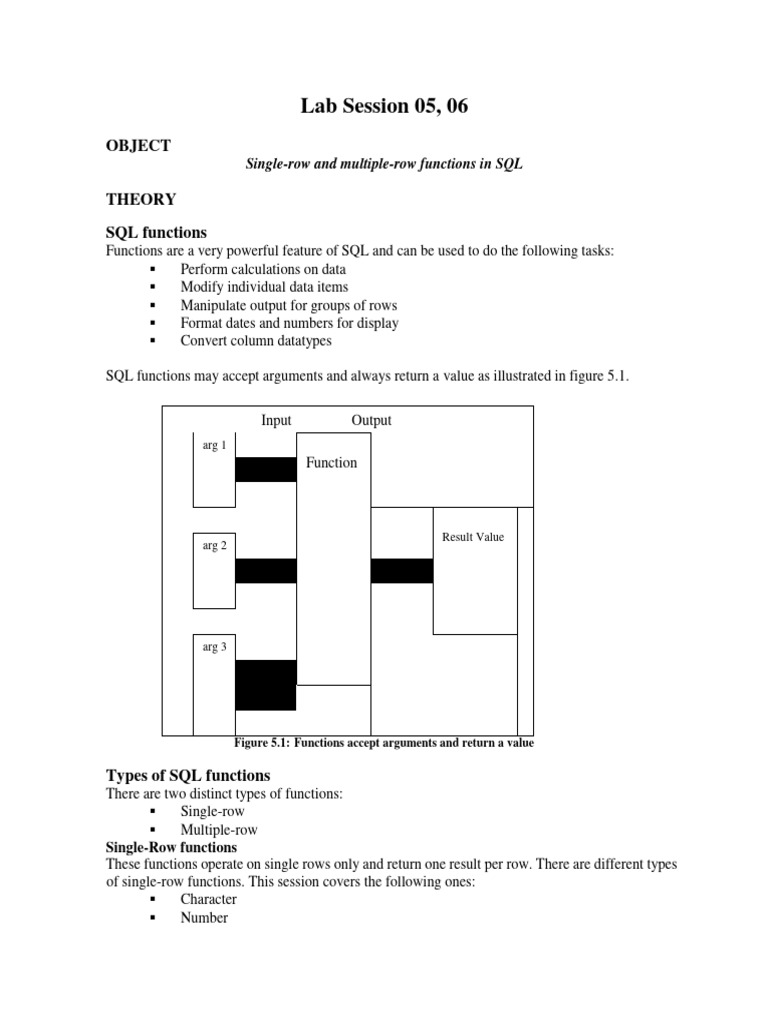 Lab 5,6 | Download Free PDF | Sql | Parameter (Computer Programming)