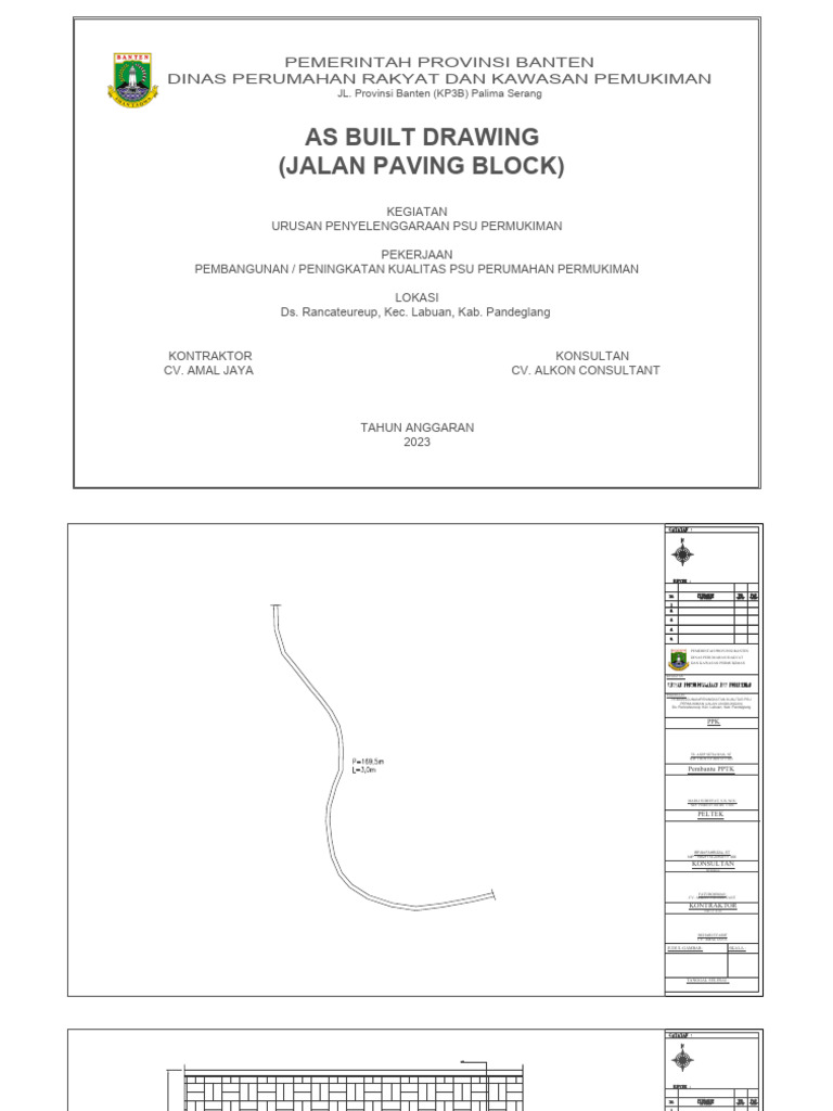 As Built Drawing Jalan Lingkungan | PDF
