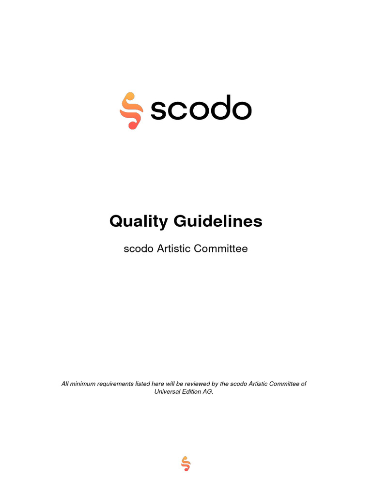02 Scodo Quality Guidelines | PDF | Musical Instruments | Sheet Music