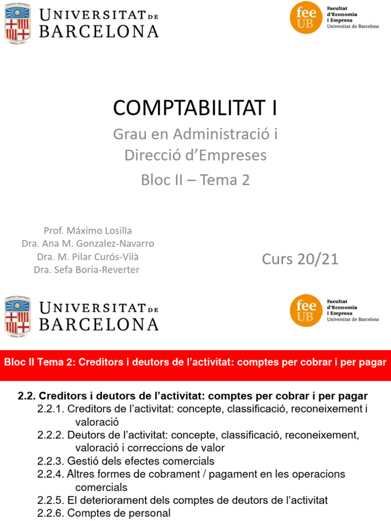 2 - 2 Bloc II - Tema 2 - ADE - K | PDF