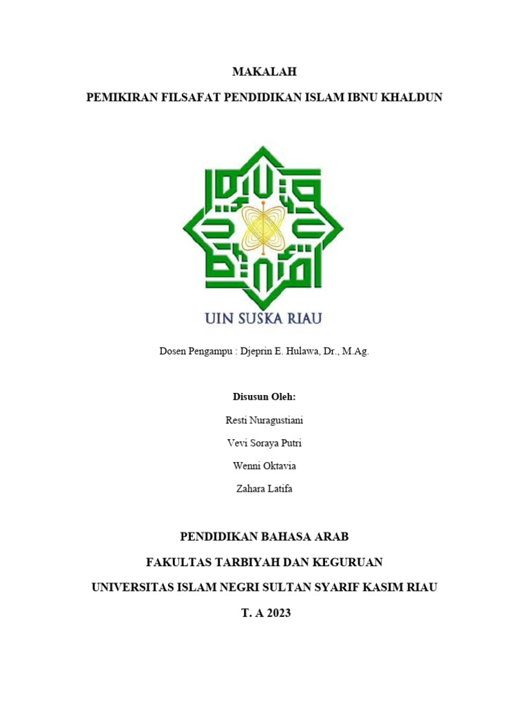 MAKALAH FILSAFAT ILMU PENDIDIKAN ISLAM Kel 3 | PDF