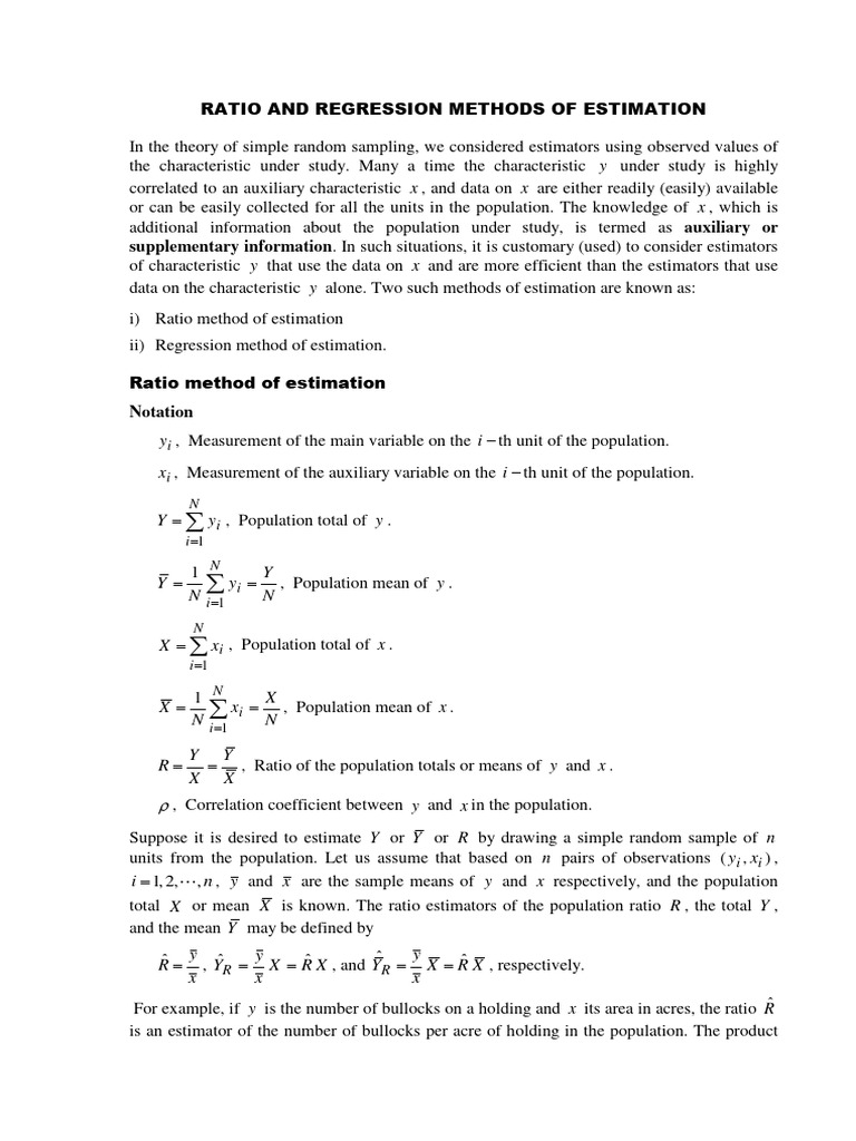 Regression Estimator Pdf Linear Regression Estimator