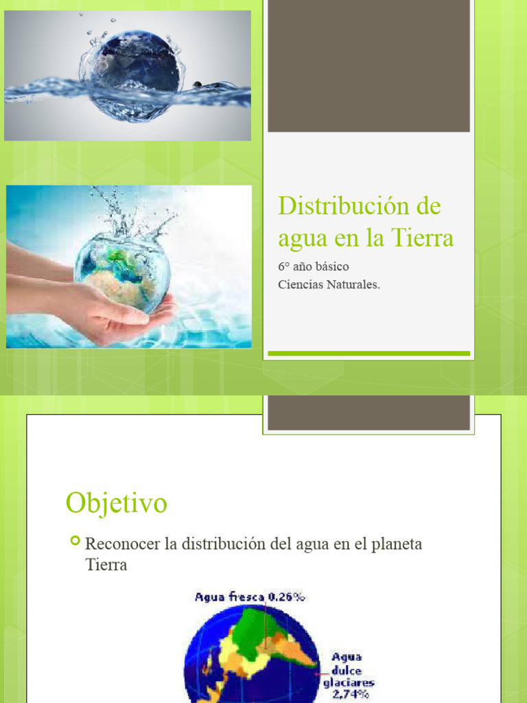 Clase 2 5° Distribución de Agua en La Tierra | PDF | Ciencia y matemáticas