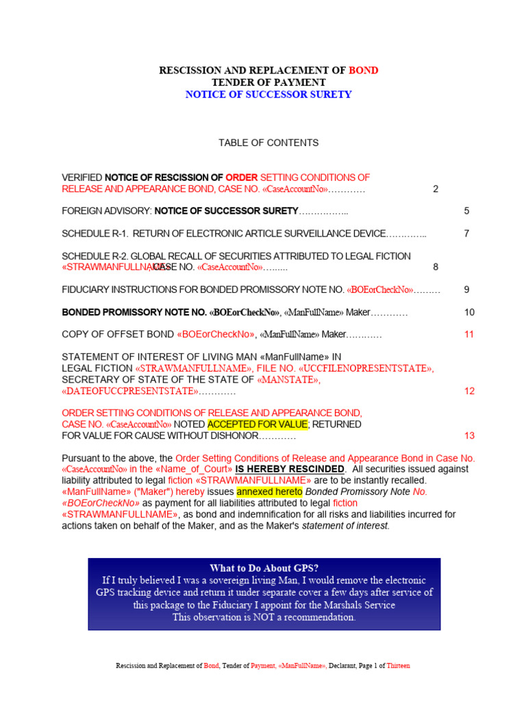 Optional Notice of R#C12B3 | PDF | Security Interest | Affidavit