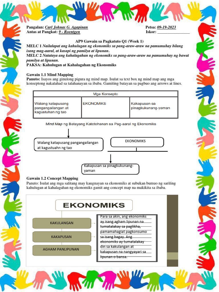 B01_Agapinan, Carl Johnas G. - AP9 Gawain Sa Pagkatuto Q1 Week1 | PDF